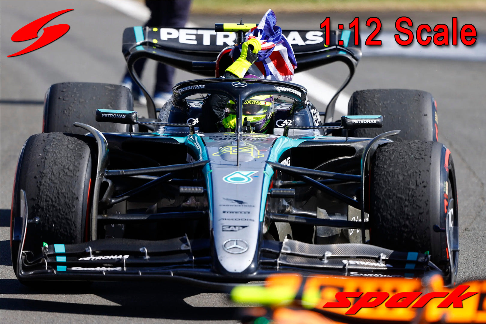 [Pre-Order] Mercedes F1 W15 #44 Lewis Hamilton British GP 2024 Winner – Stone Model
