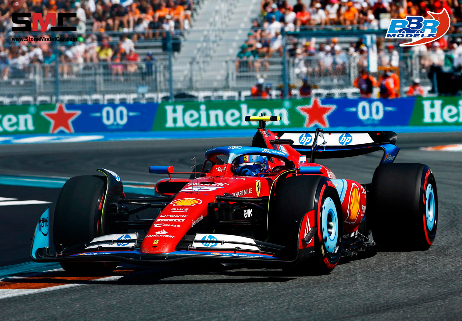 [Pre-Order] Ferrari F1 SF-24 #55 Carlos Sainz USA Miami GP 2024 BBR 1 ...