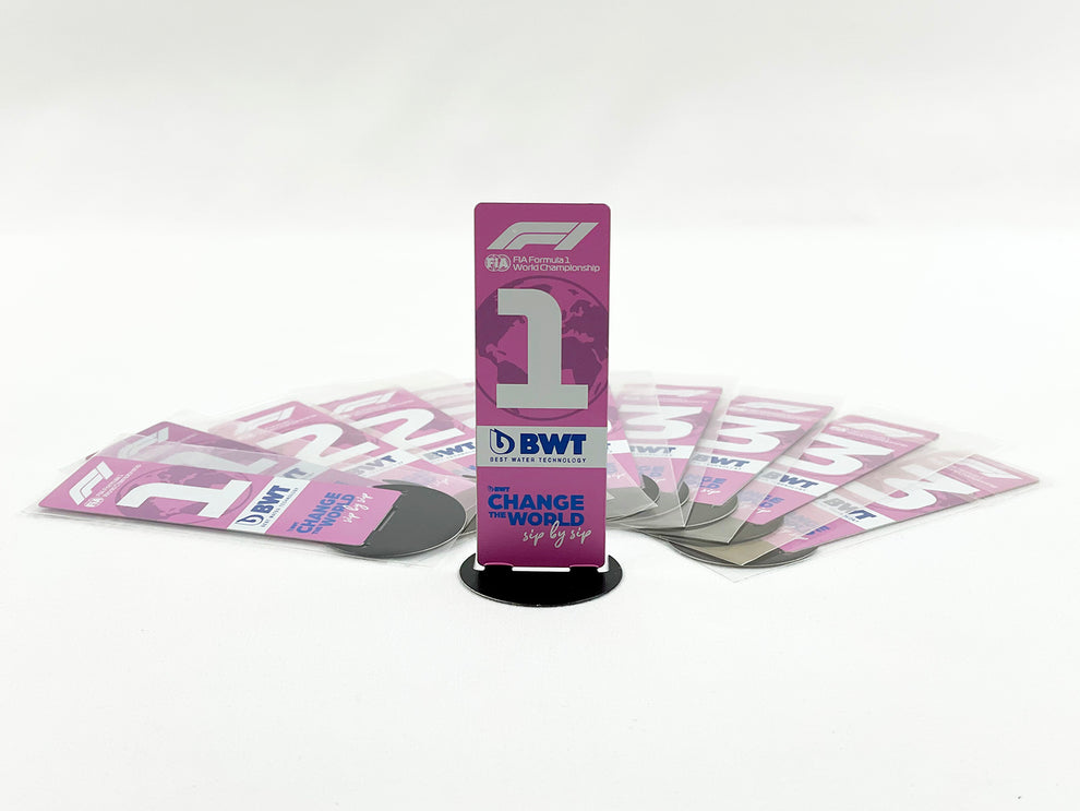 BWT Pink Metal P1 1:18 Pit Board Formula 1 F1 2020 & 2021 & 2022 Seaso ...