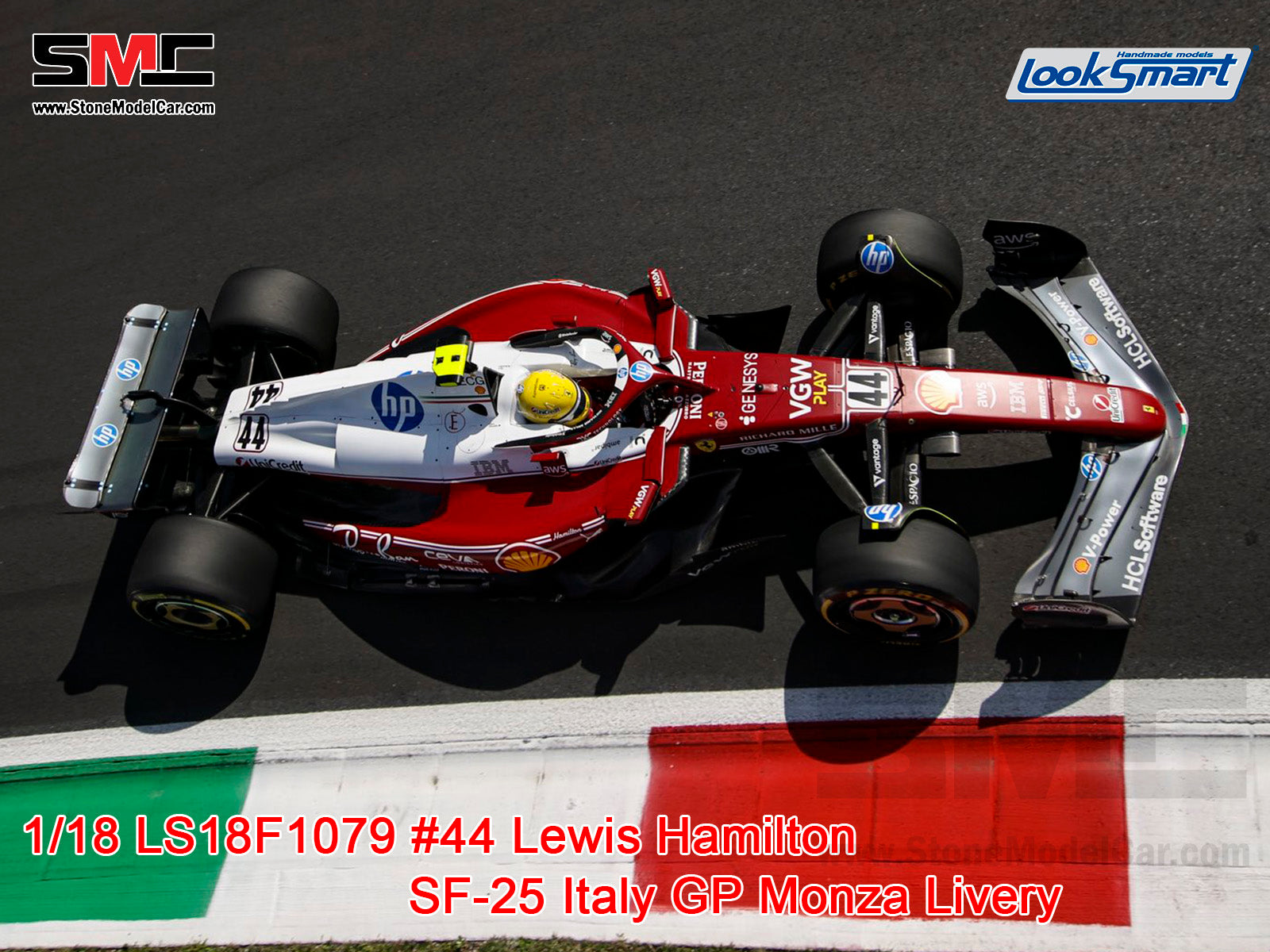 [Pre-Order] Ferrari F1 SF-25 #44 Lewis Hamilton Italy Monza GP 2025 31 ...