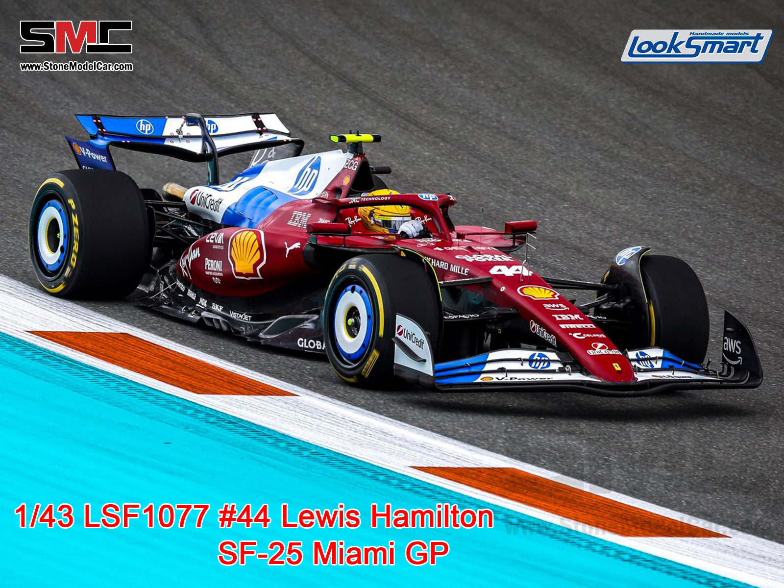 [Pre-Order] Ferrari F1 SF-25 #44 Lewis Hamilton Miami GP 2025 Special ...