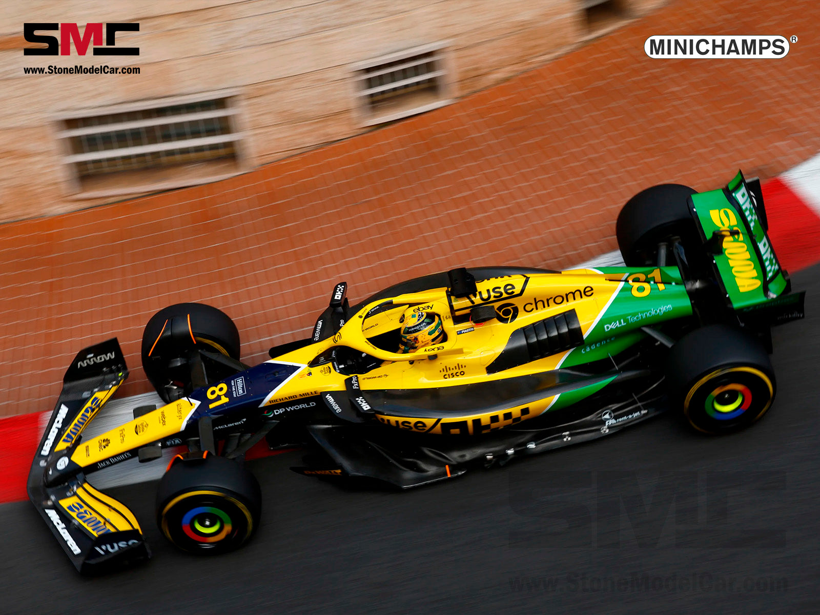 [Pre-Order] McLaren F1 MCL38 #81 Oscar Piastri 2nd Monaco GP 2024 Spec – Stone Model