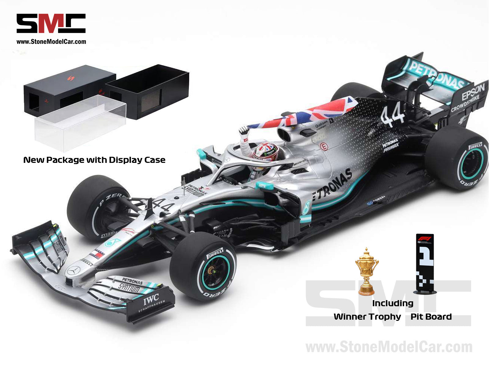 2019 6x World Champion Mercedes F1 W10 #44 Lewis Hamilton British GP W ...