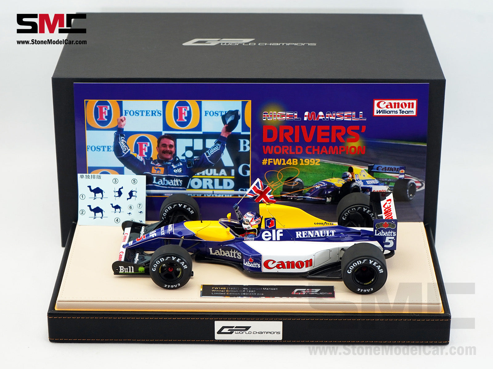 Williams F1 FW14B #5 Nigel Mansell British GP 1992 World Champion 1:18 ...