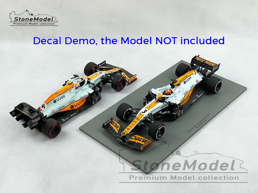 Decal for 1:18 Gulf Livery Mclaren F1 MCL35M Monaco GP 2021 MINICHAMPS ...
